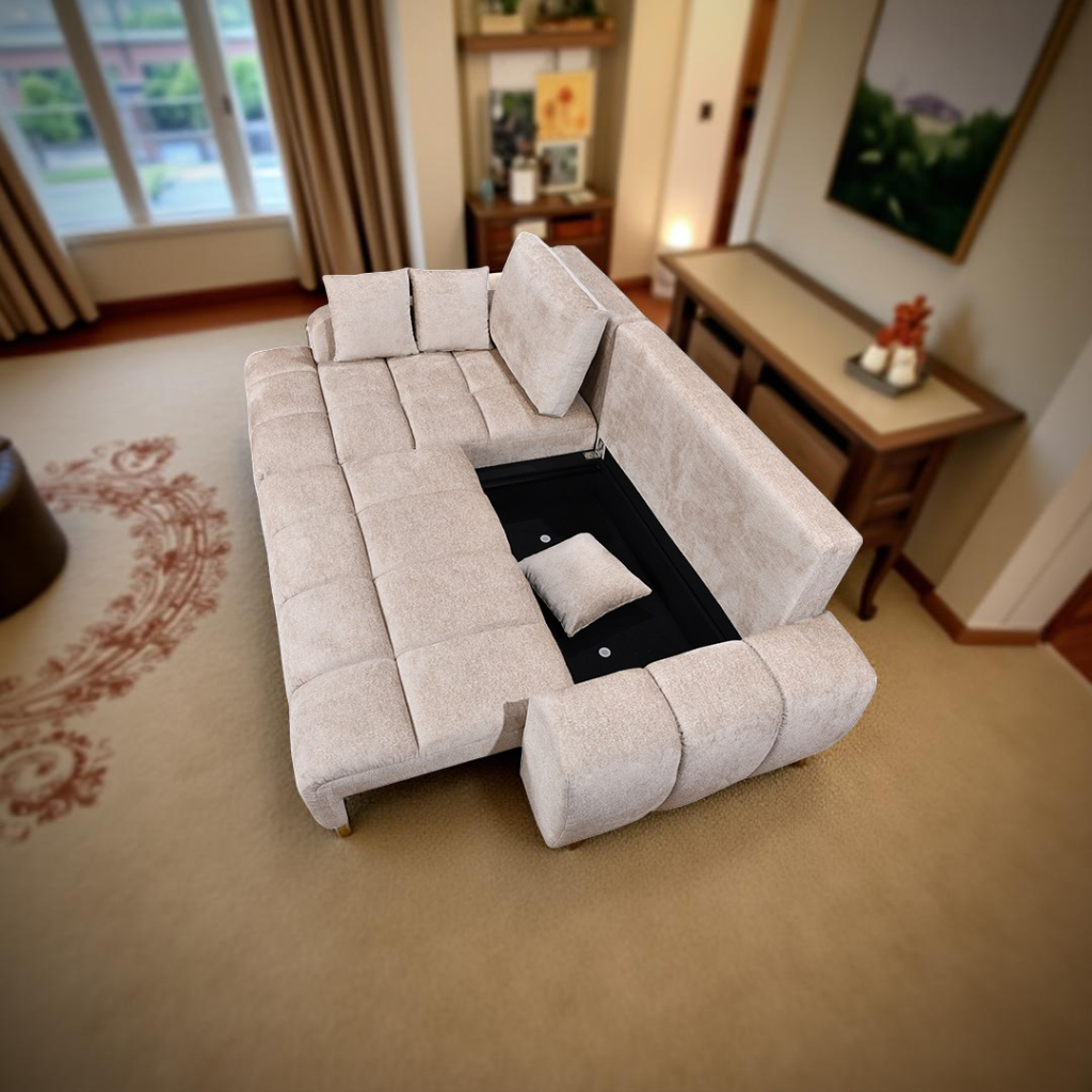 Symphony Sofabed with Pull-Out Bed and Storage - Homemaker